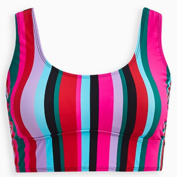 torrid | Swim | Nwt Torrid Wireless Scoop Bikini Top Vertical Stripe ...